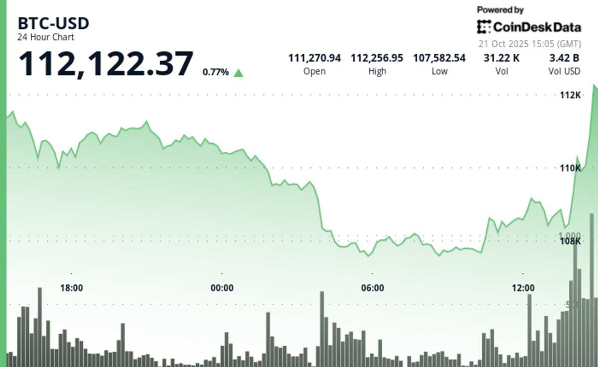 比特幣上漲，躍升至11.2萬美元以上，而黃金和白銀價格暴跌