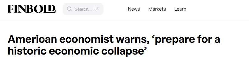 American economists warn: 'Prepare for a historic economic collapse'!